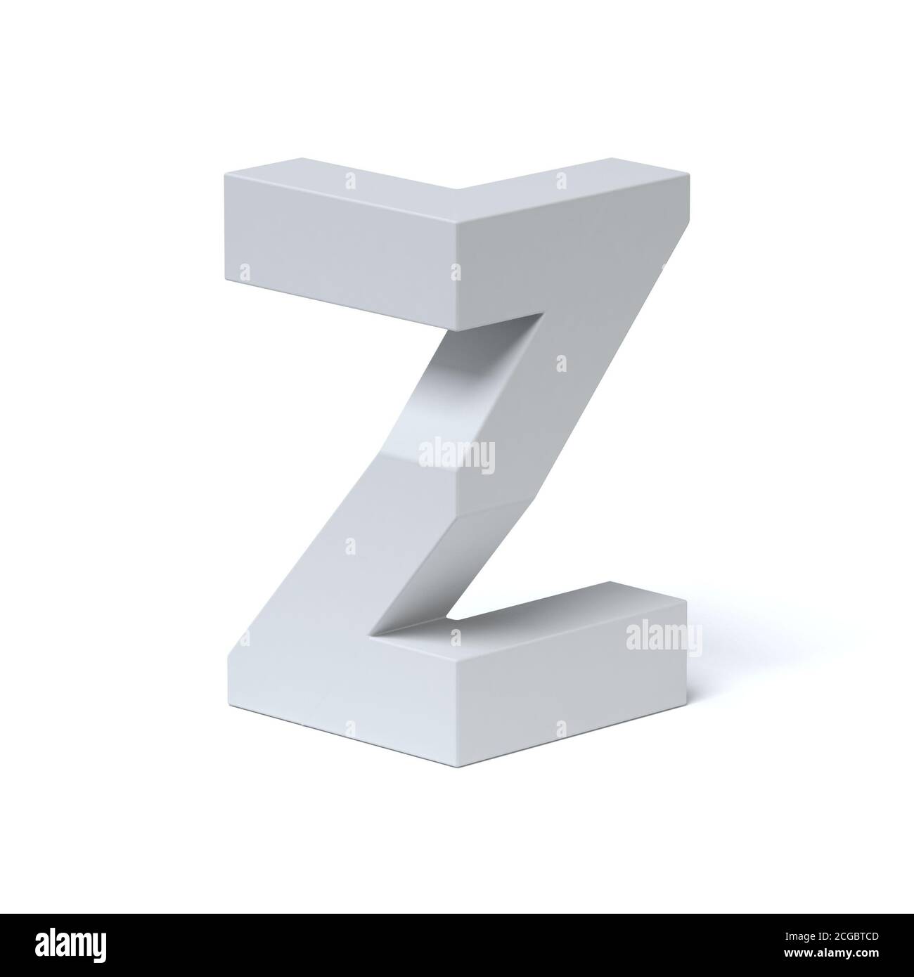 Isometric font 3d rendering letter Z Stock Photo - Alamy