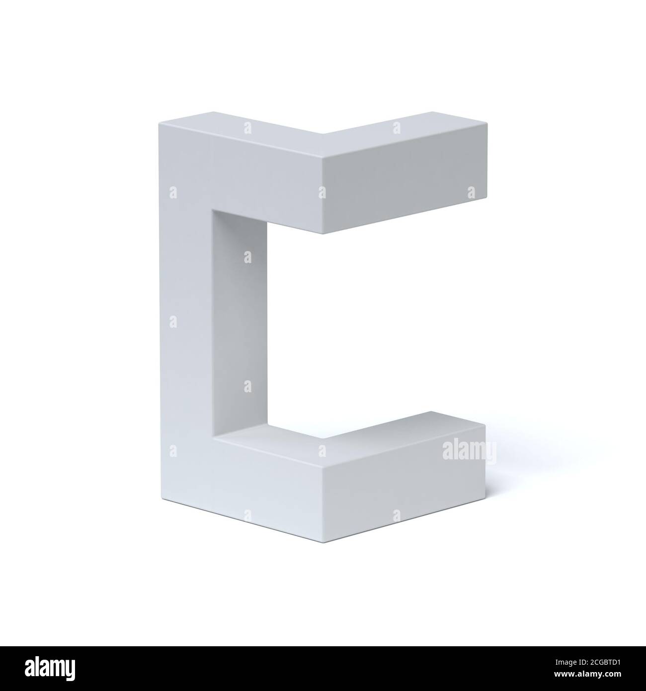 Isometric font 3d rendering letter C Stock Photo - Alamy