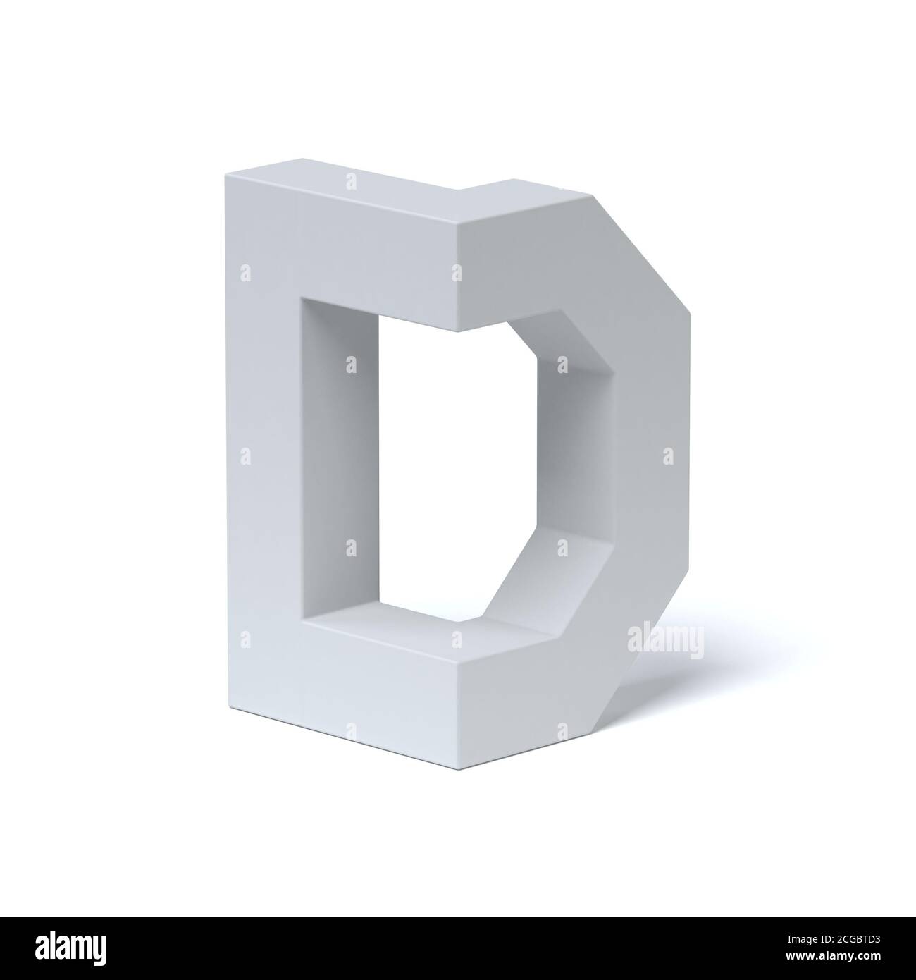 Isometric font 3d rendering letter D Stock Photo - Alamy