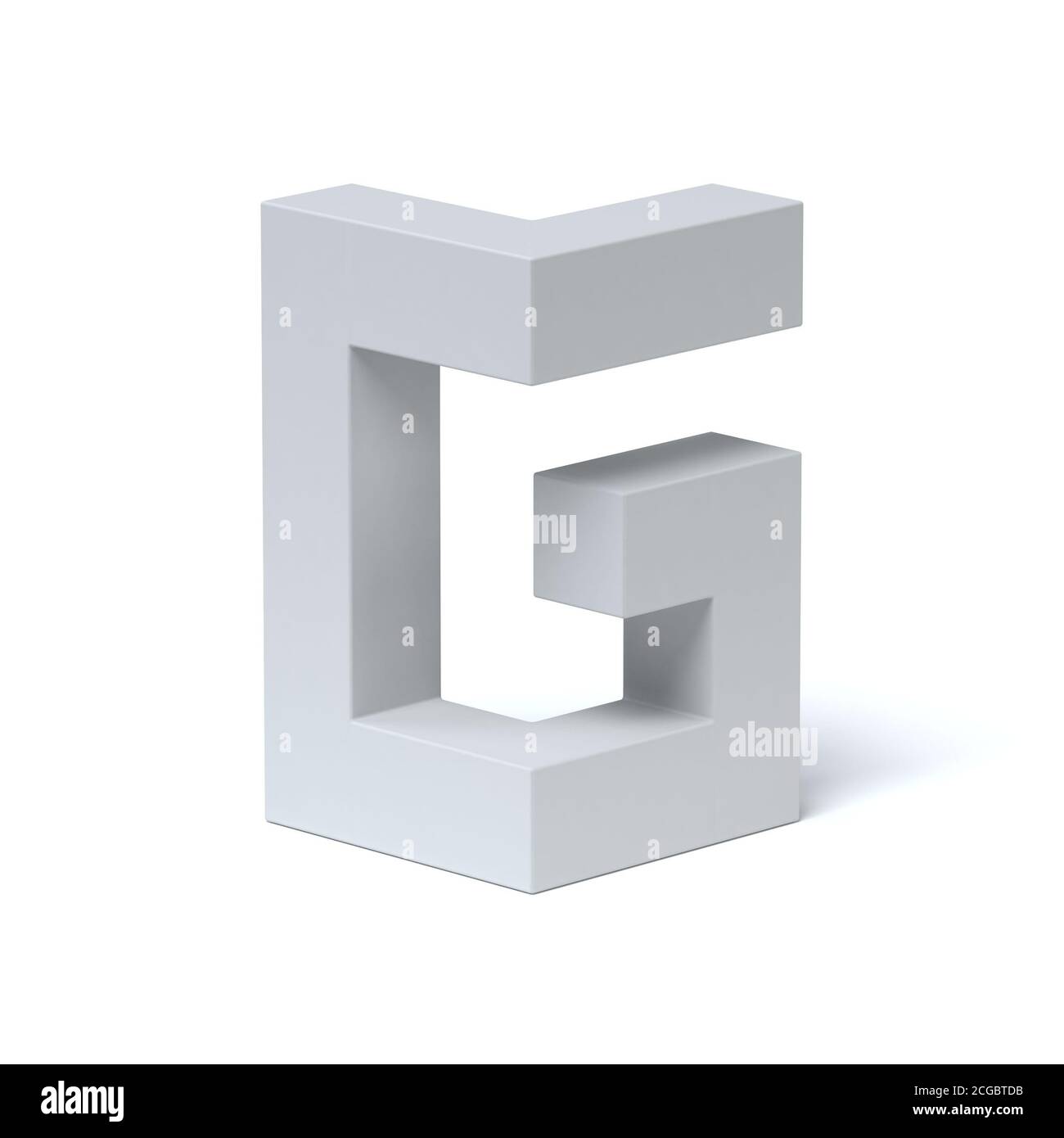 Isometric font 3d rendering letter G Stock Photo - Alamy