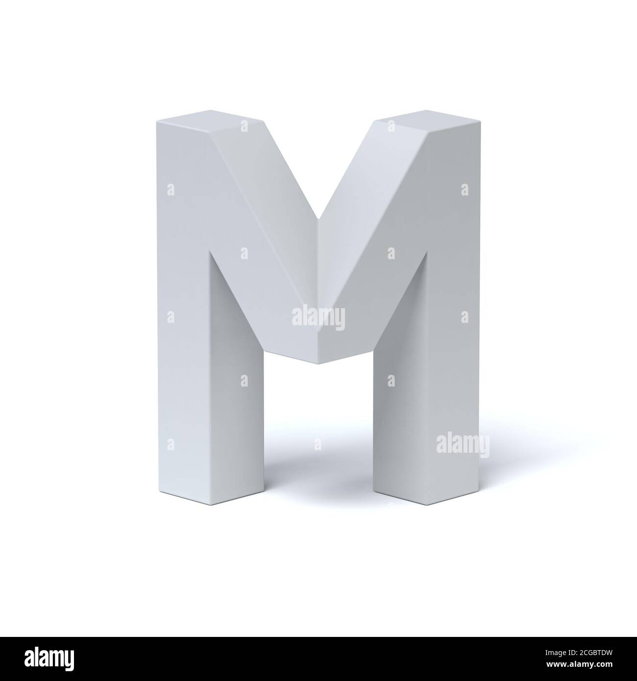 Isometric font 3d rendering letter M Stock Photo - Alamy