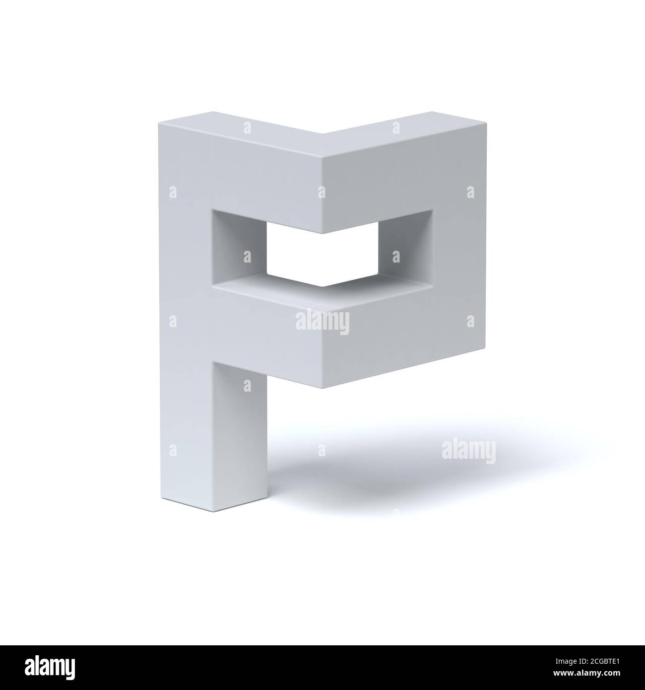 Isometric font 3d rendering letter P Stock Photo - Alamy