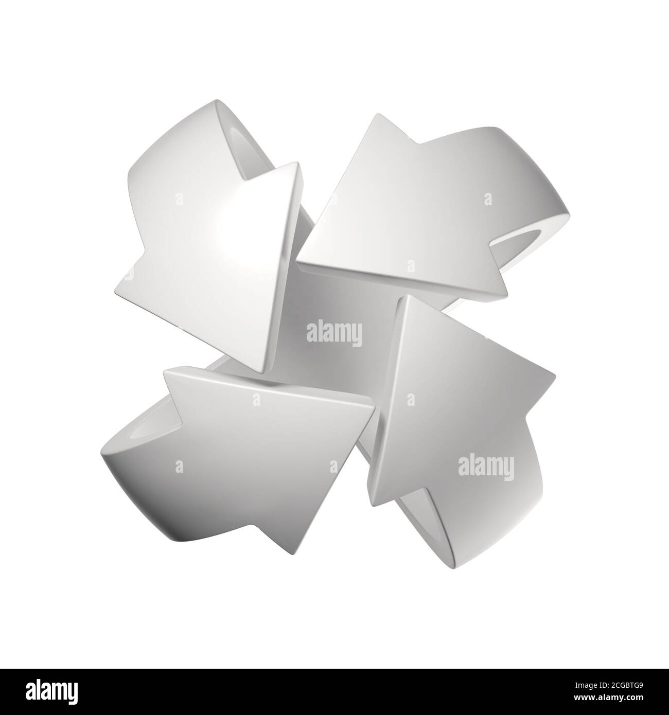 Two blue arrows circle Cut Out Stock Images & Pictures - Alamy