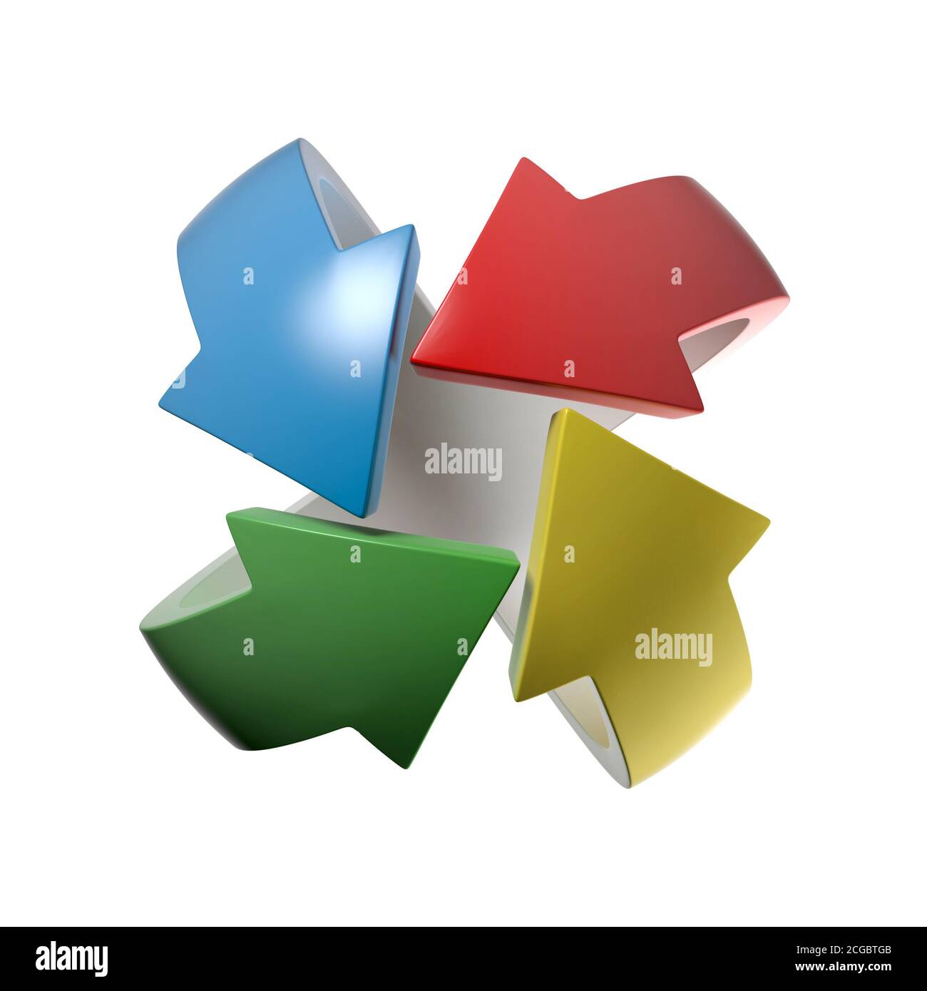 Colorful arrows 3d rendering Stock Photo - Alamy