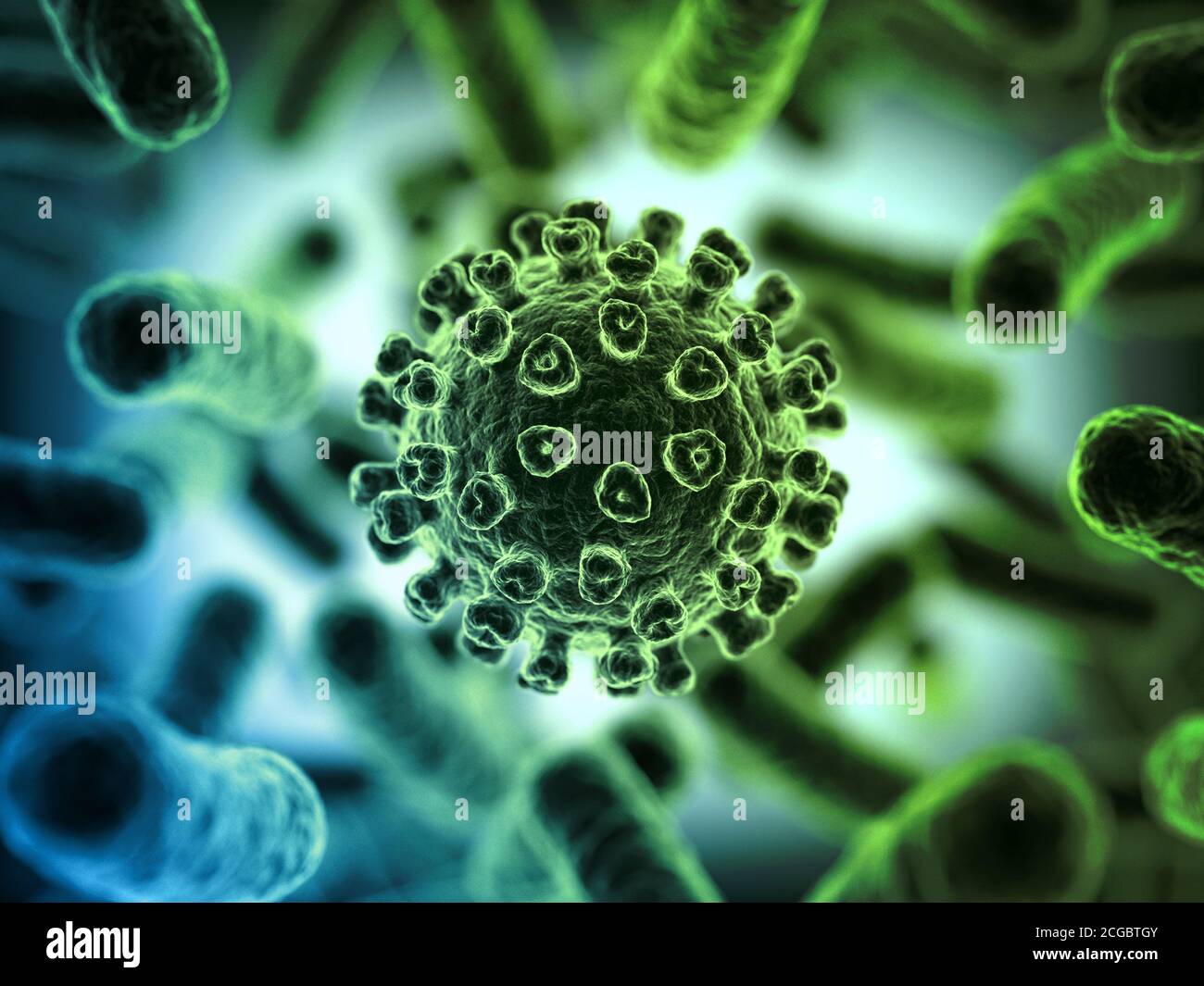Virus 3d rendering Stock Photo - Alamy