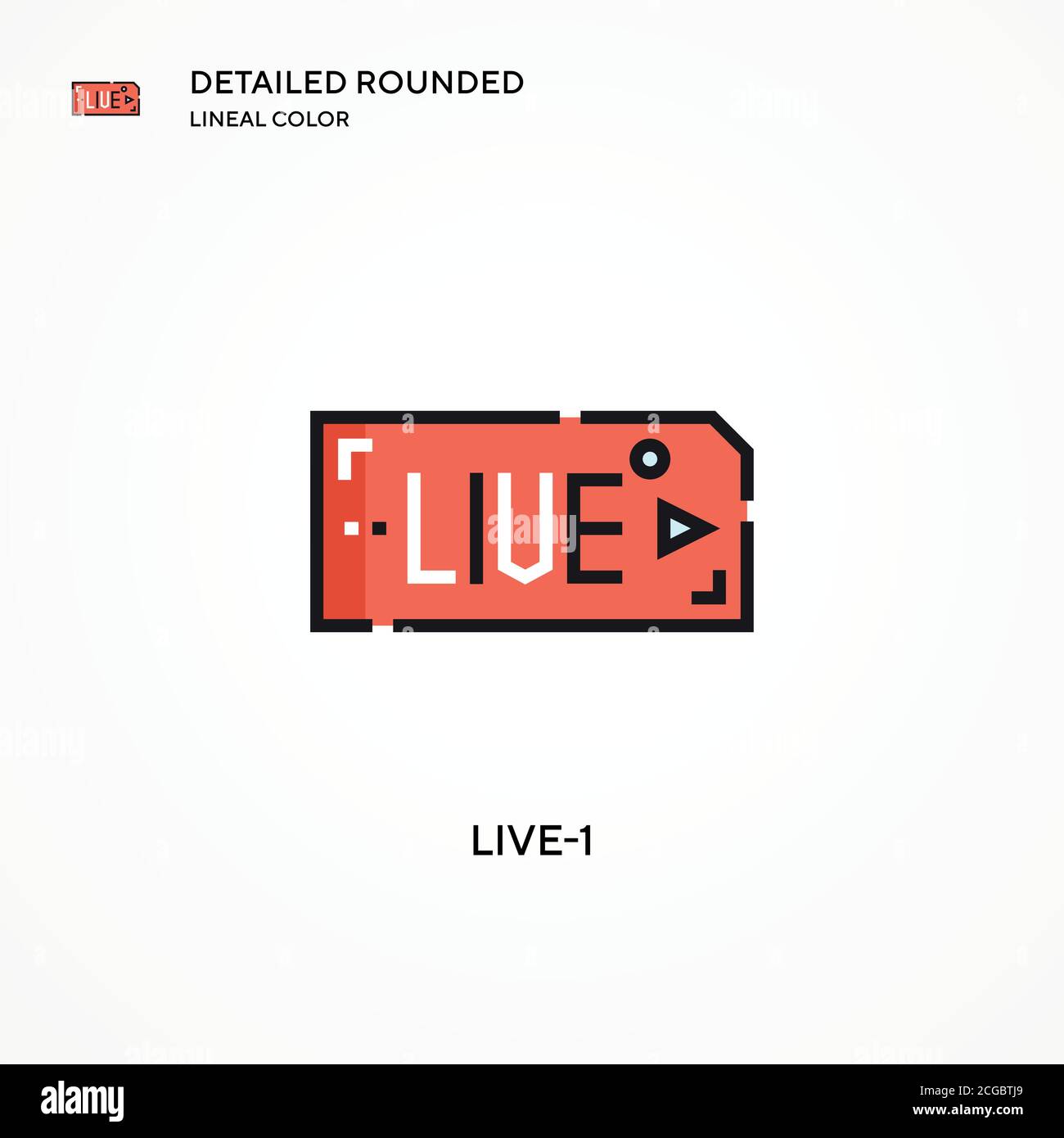Live-1 vector icon. Modern vector illustration concepts. Easy to edit ...