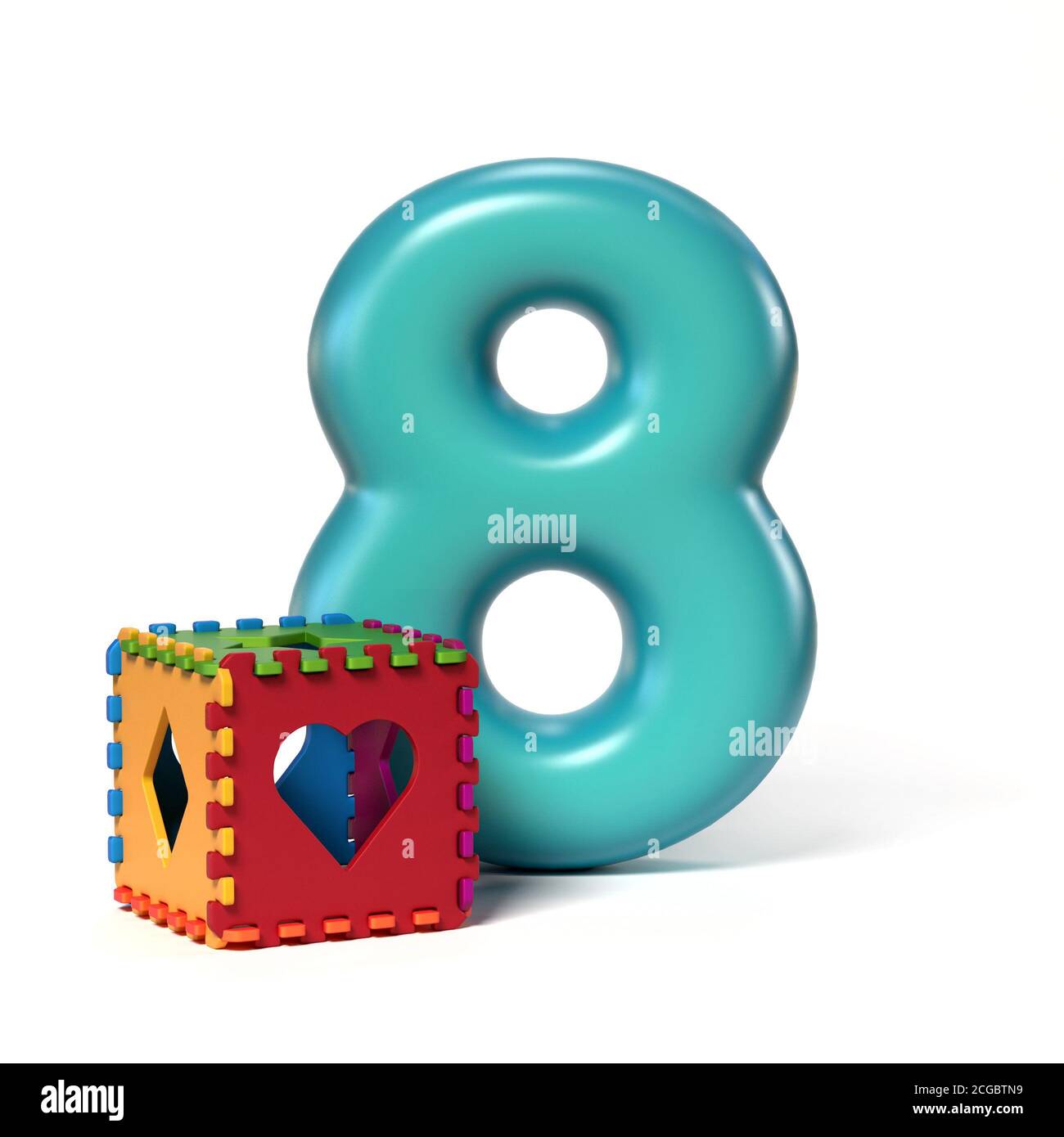 Number eight cartoon character hi-res stock photography and images - Alamy