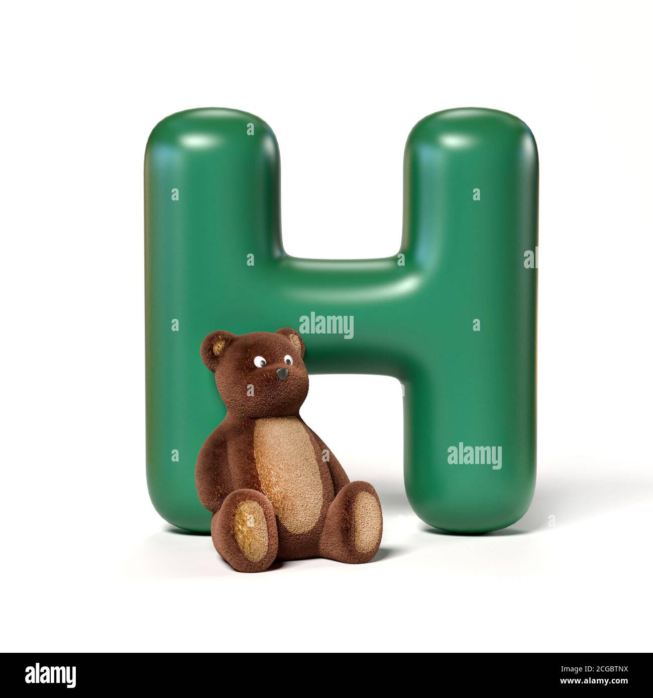 Toy font letter H 3d rendering Stock Photo - Alamy