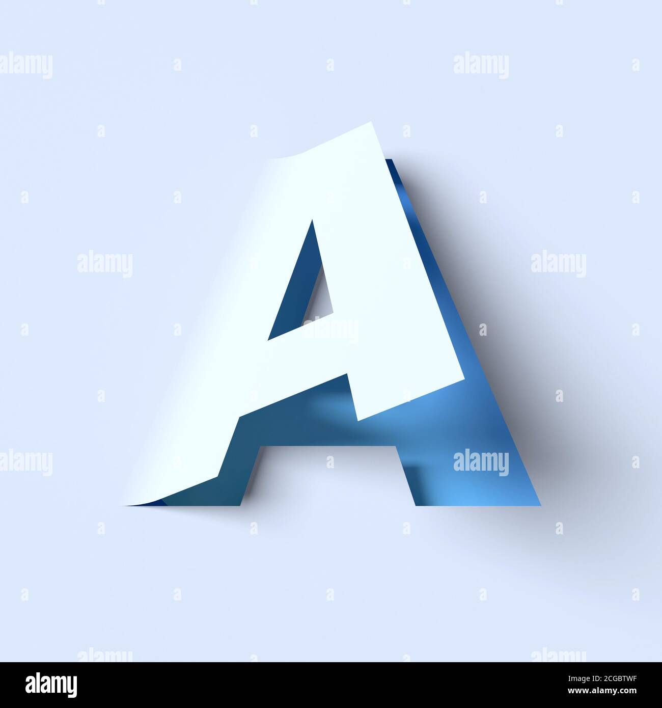 Cut out paper font letter A Stock Photo - Alamy