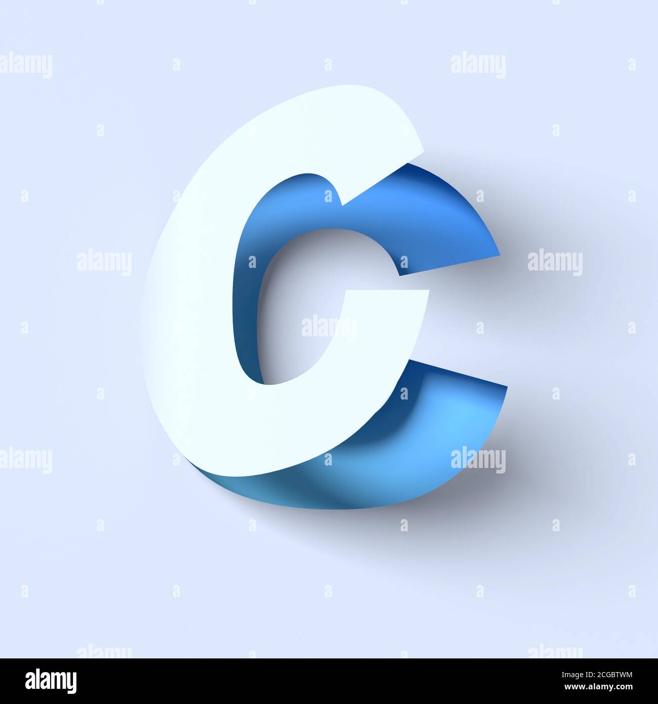 Cut out paper font letter C Stock Photo - Alamy