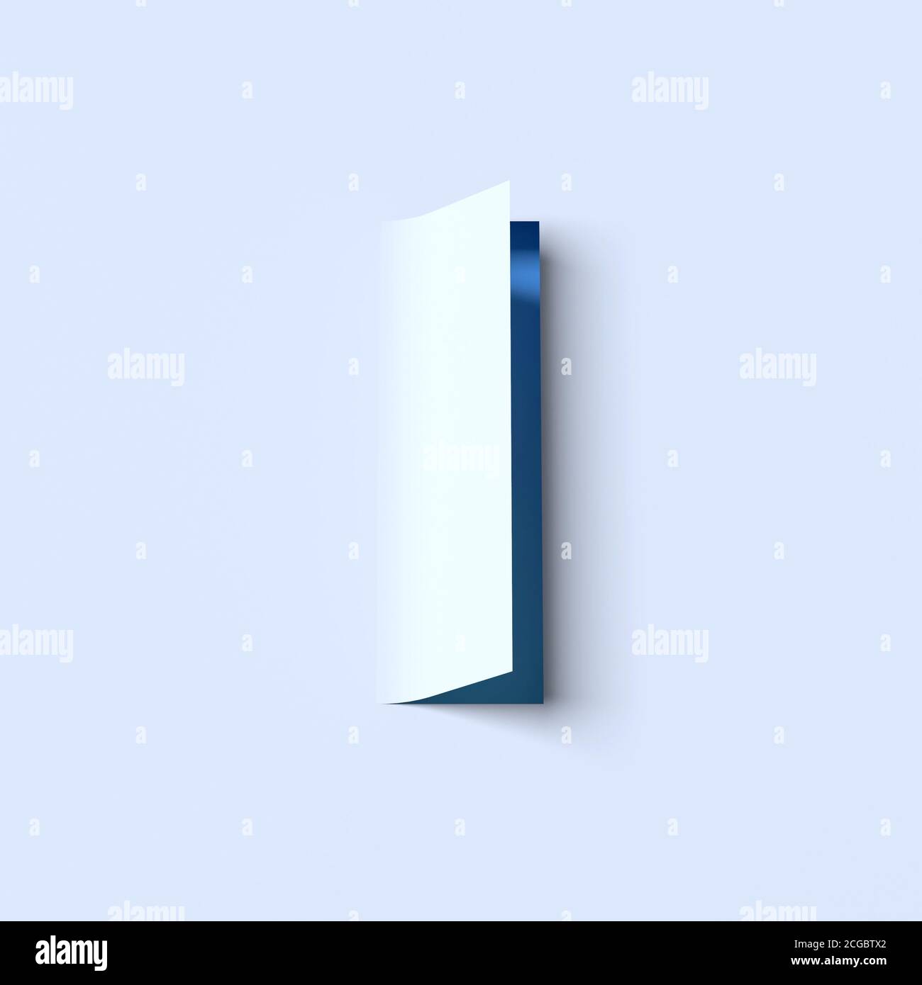 Cut out paper font letter I Stock Photo - Alamy