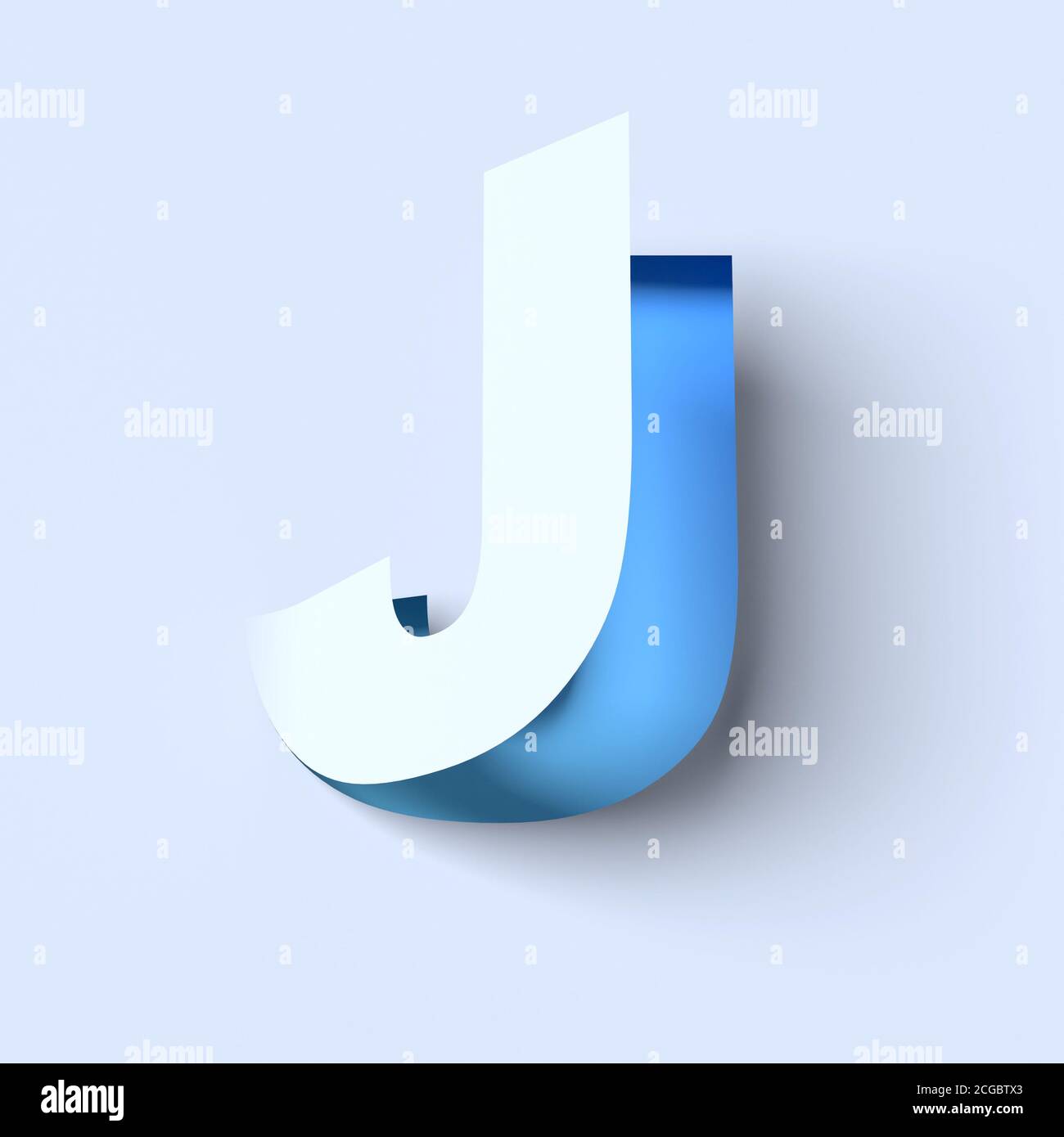 Cut out paper font letter J Stock Photo - Alamy