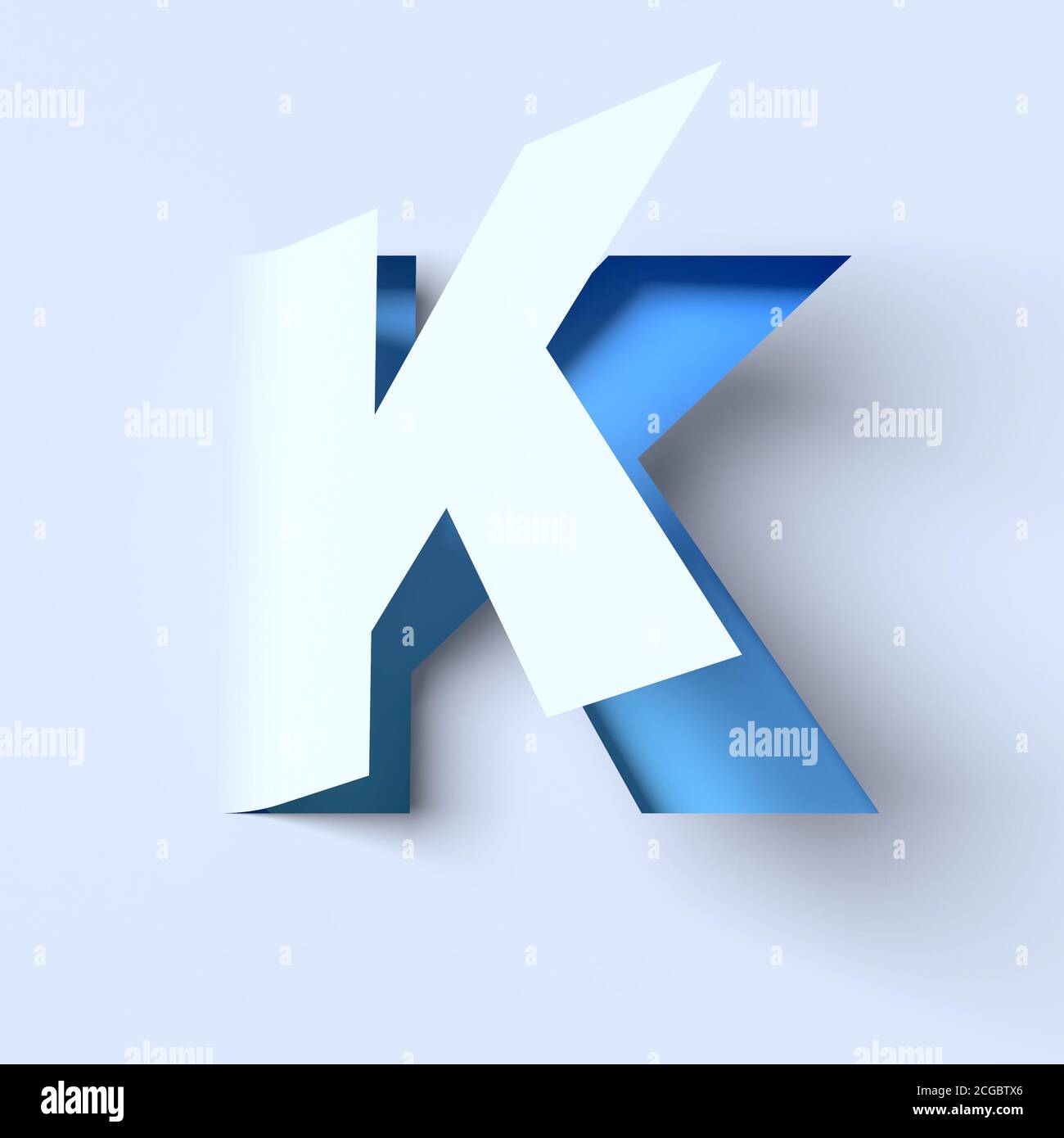 Cut out paper font letter K Stock Photo - Alamy