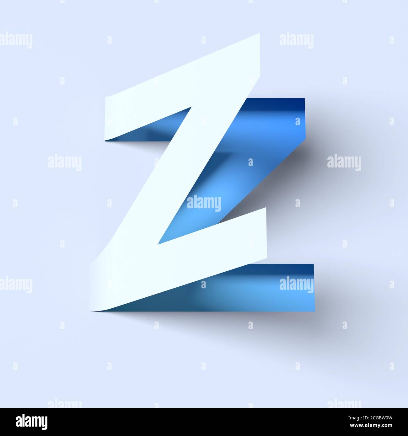 Cut out paper font letter Z Stock Photo - Alamy