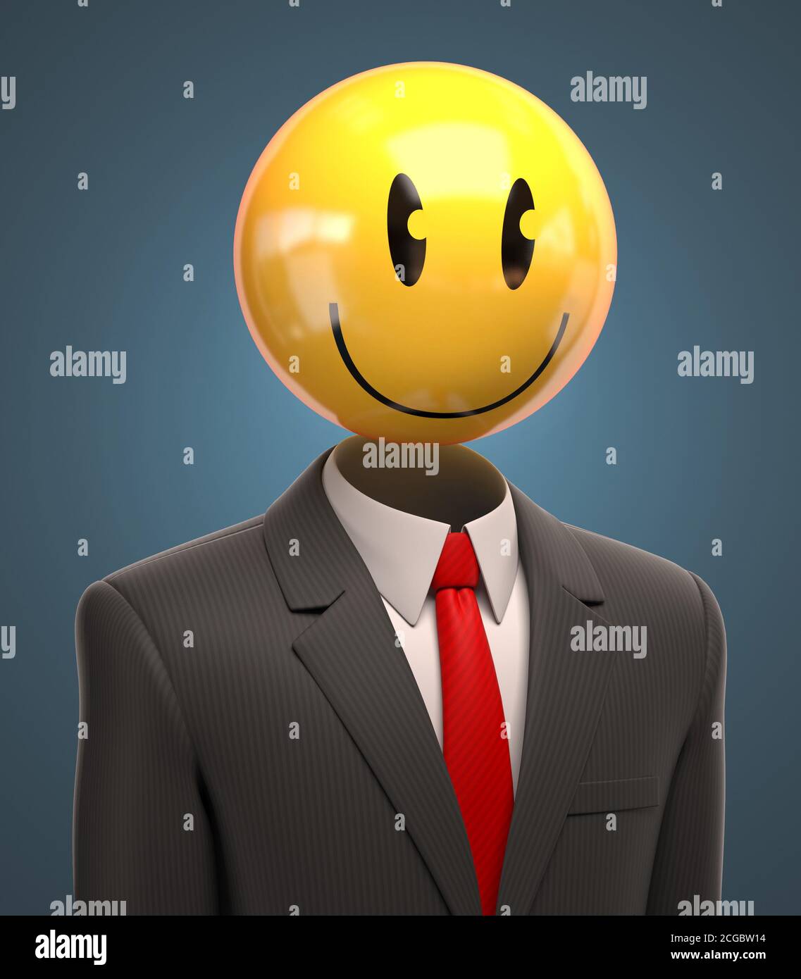 Business suit with yellow smiling emoticon Stock Photo - Alamy