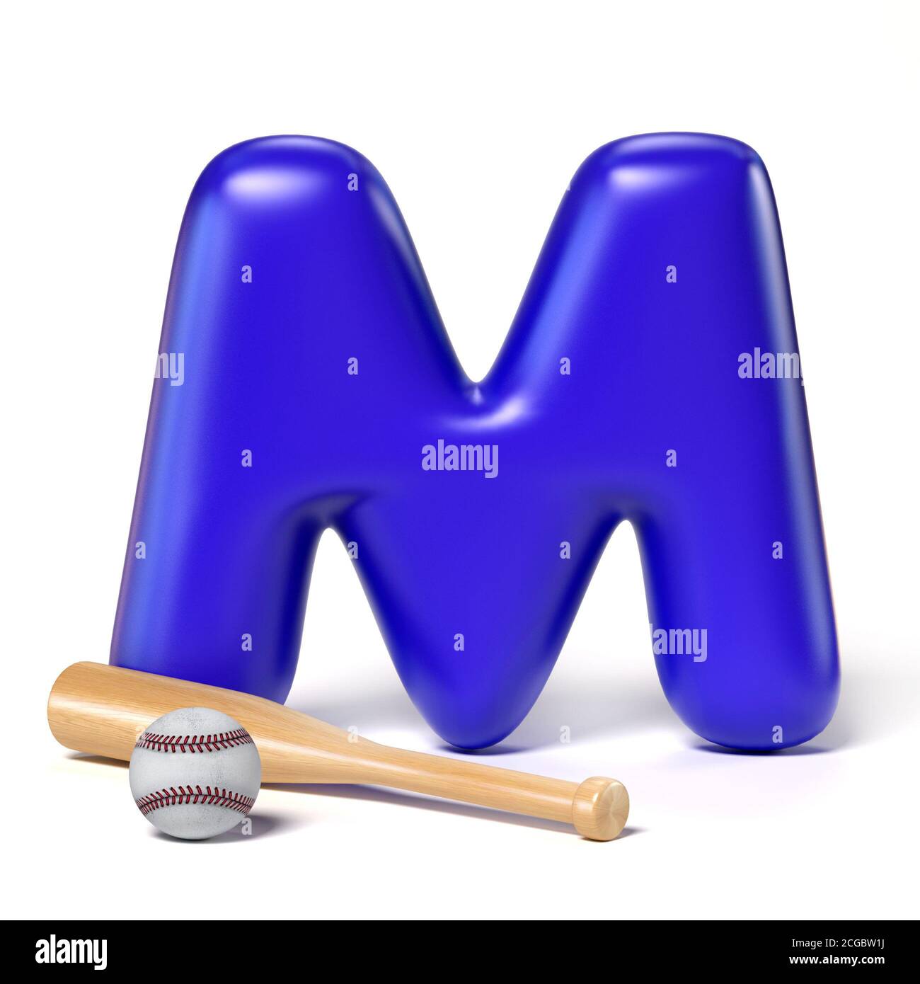 Toy font letter M 3d rendering Stock Photo - Alamy