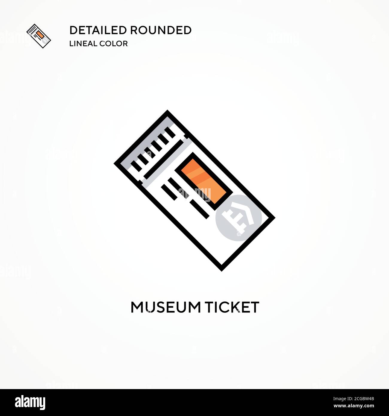 Museum ticket vector icon. Modern vector illustration concepts. Easy to ...