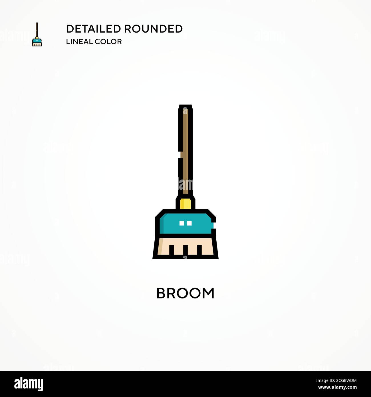 Broom vector icon. Modern vector illustration concepts. Easy to edit ...