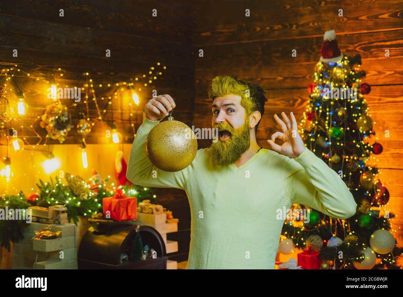 Handsome man dressed santa claus hi-res stock photography and images ...