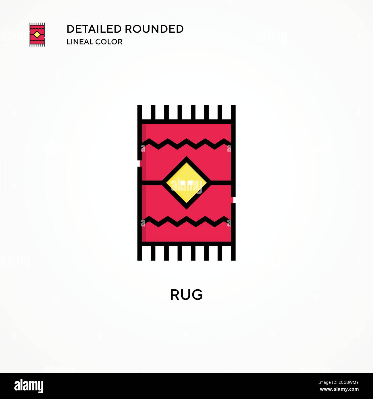 Rug vector icon. Modern vector illustration concepts. Easy to edit and ...