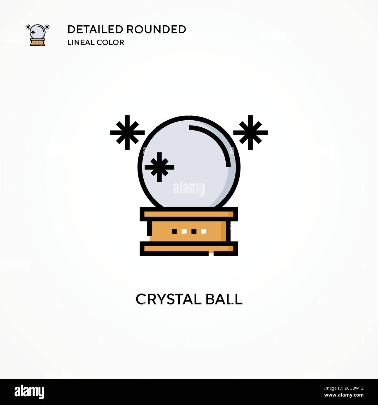 Crystal ball vector icon. Modern vector illustration concepts. Easy to ...