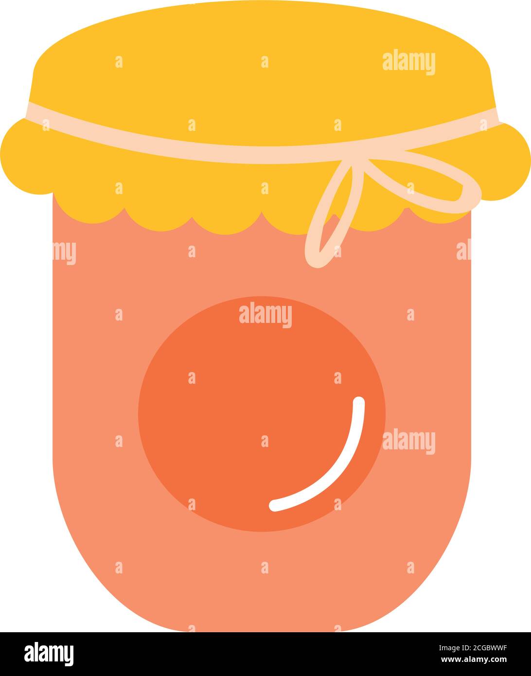 jam bottle icon over white background, flat style, vector illustration ...