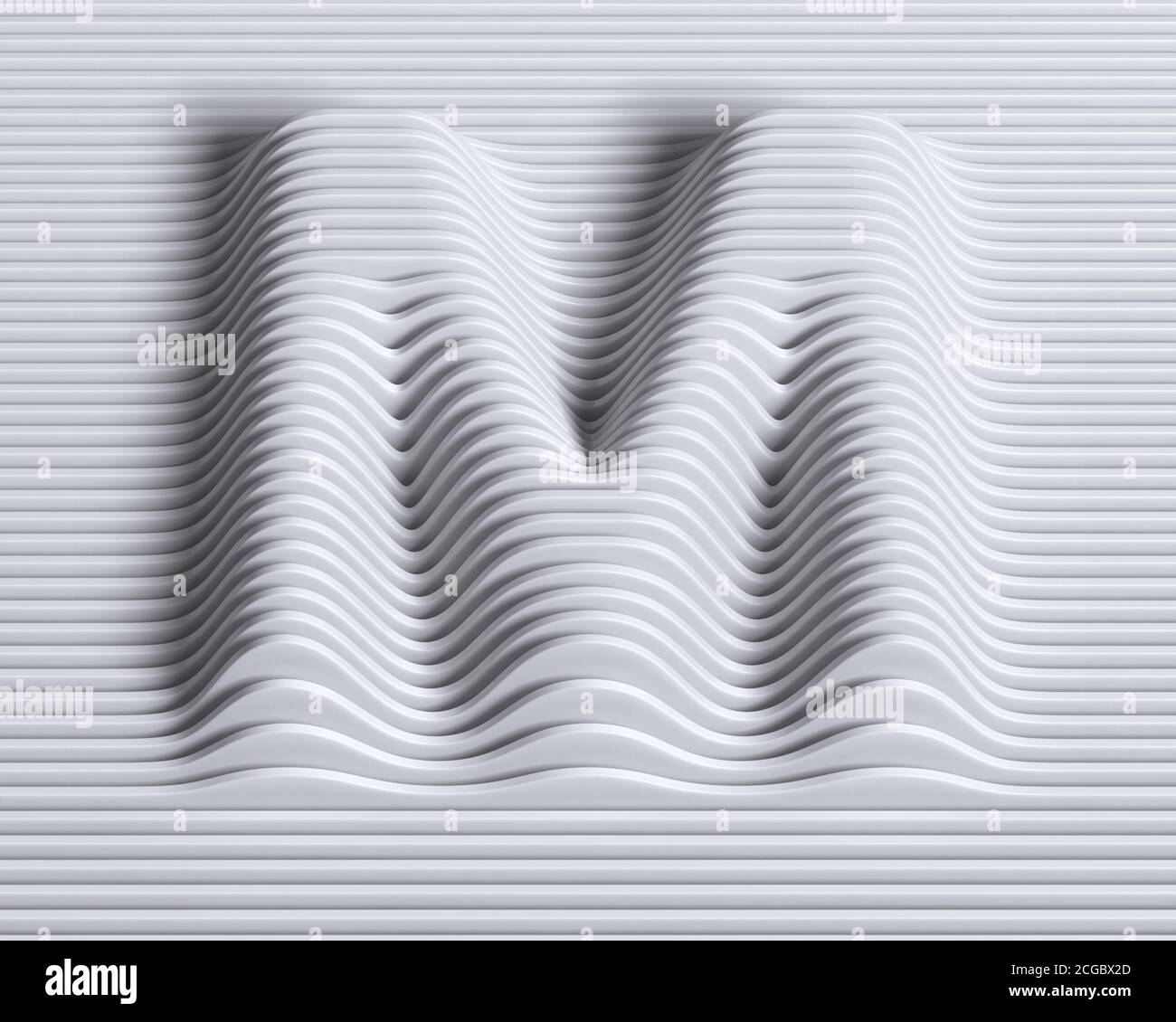 Linear 3d font letter M Stock Photo - Alamy