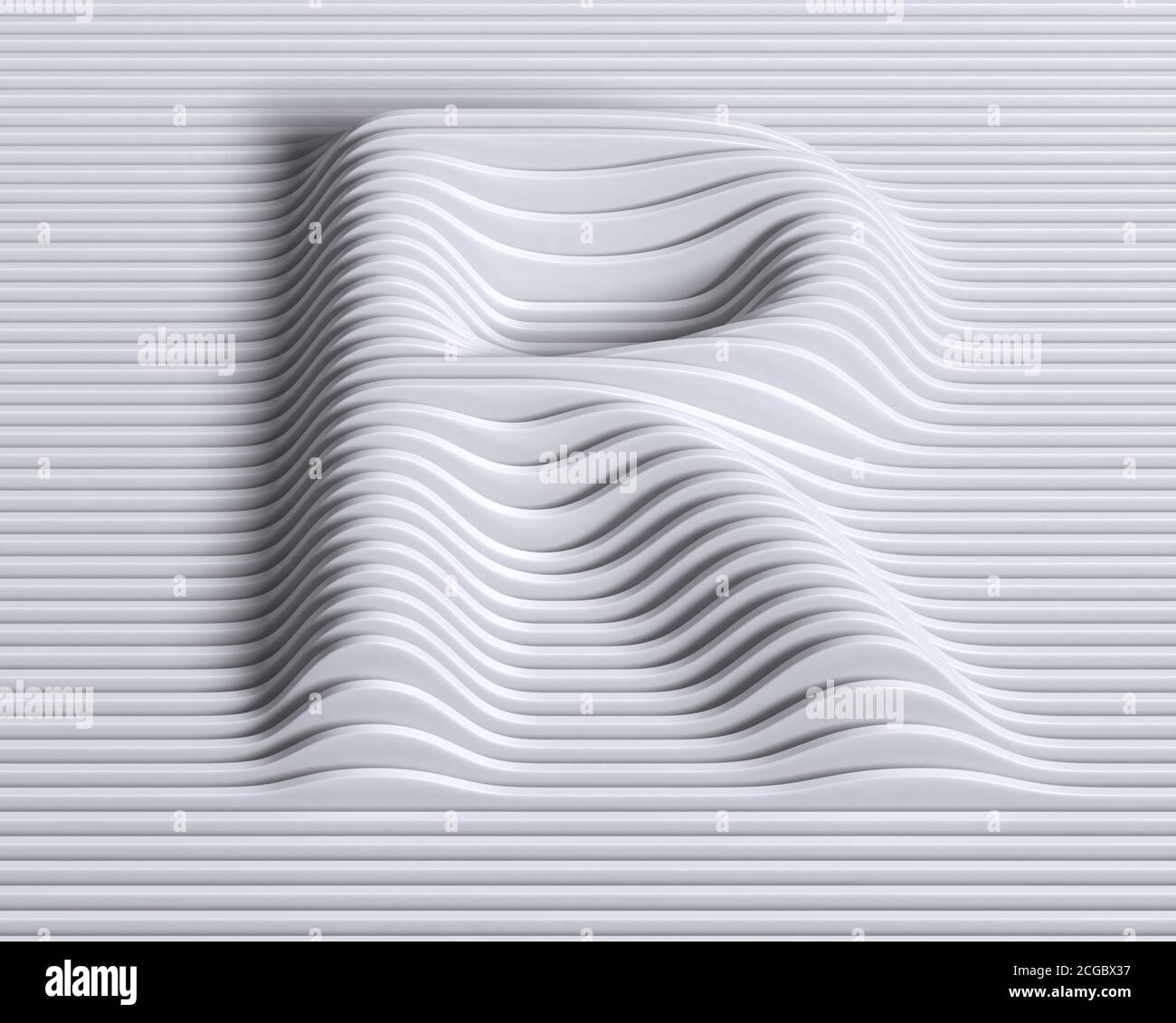 Linear 3d font letter R Stock Photo - Alamy