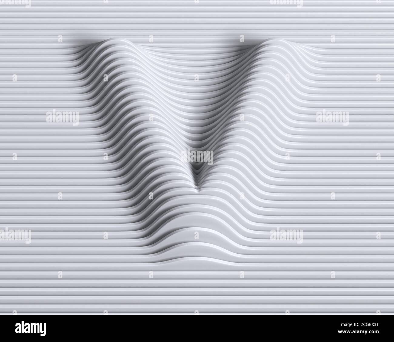 Linear 3d font letter V Stock Photo - Alamy