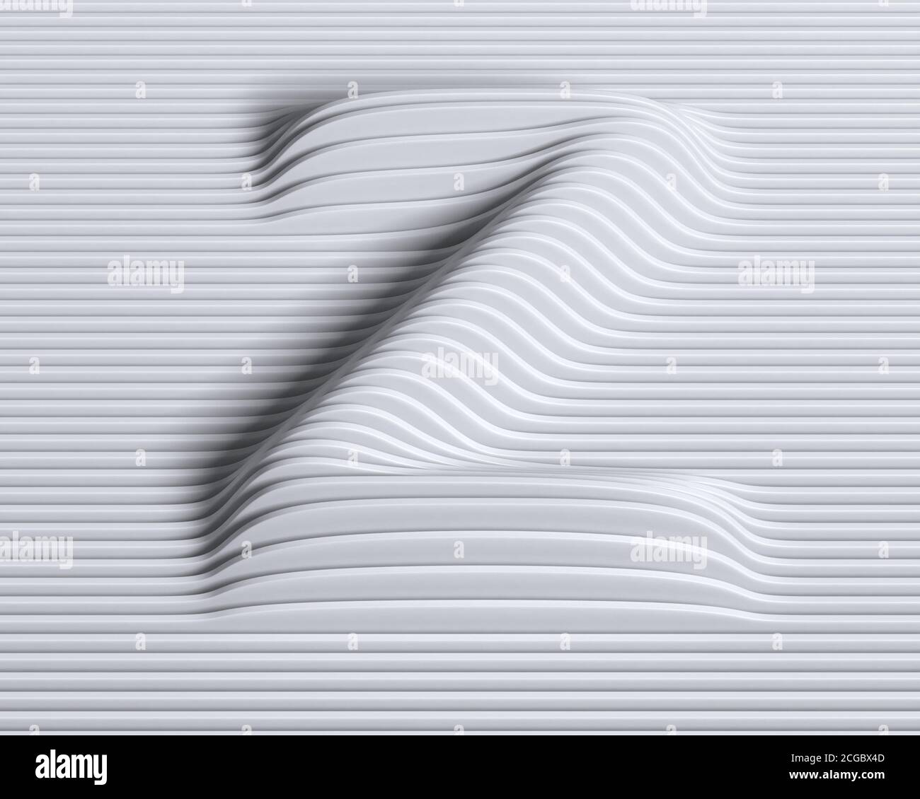 Linear 3d font letter Z Stock Photo - Alamy