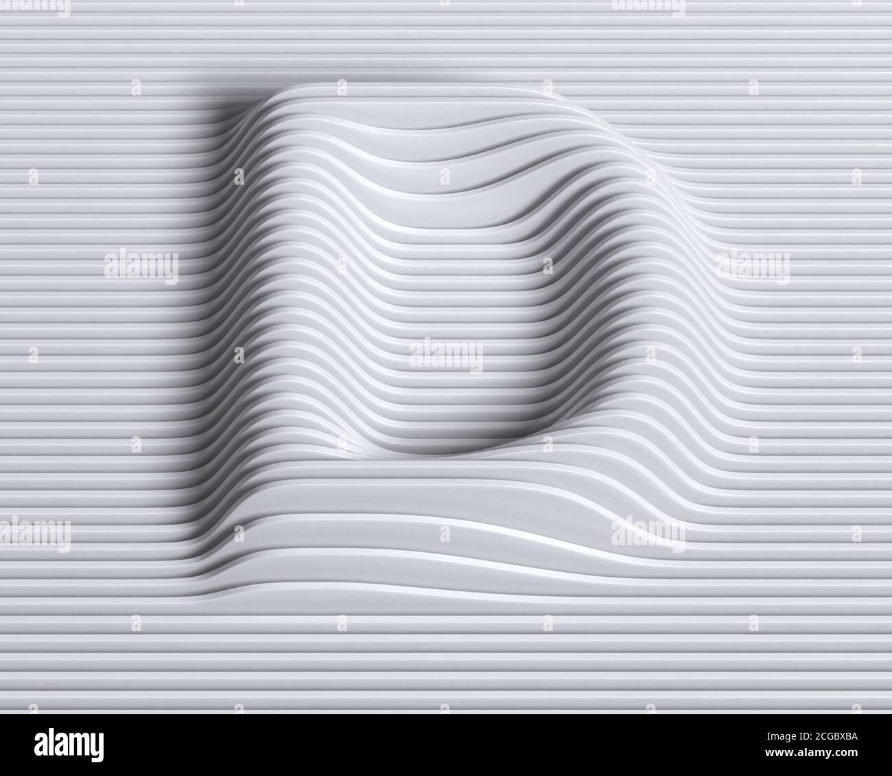 Linear 3d font letter D Stock Photo - Alamy