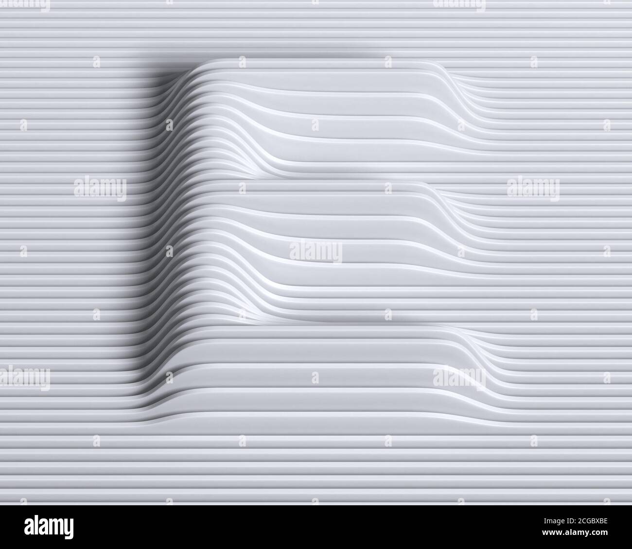 Linear 3d font letter E Stock Photo - Alamy