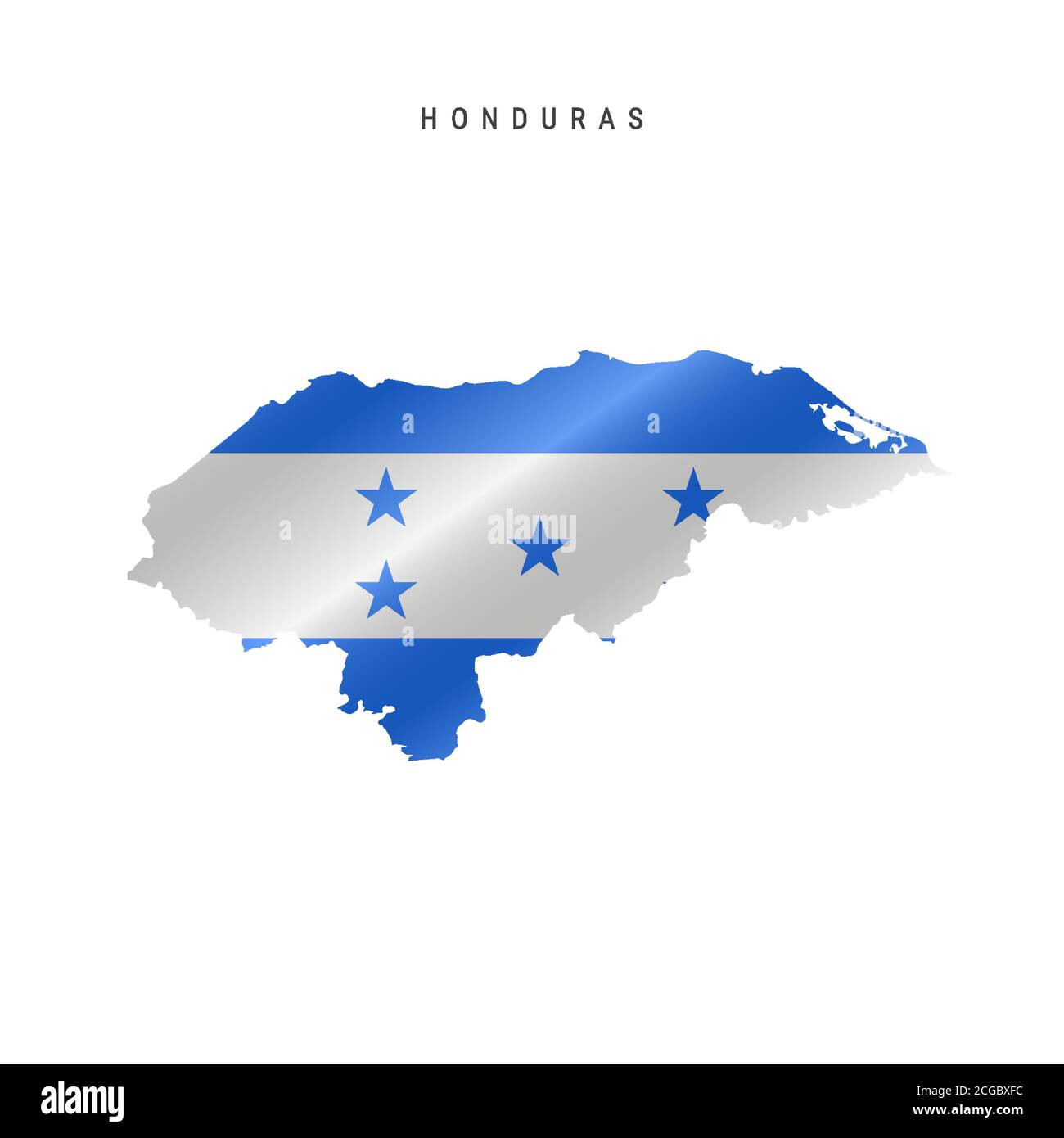 Waving flag map of Honduras. Vector illustration Stock Vector Image ...