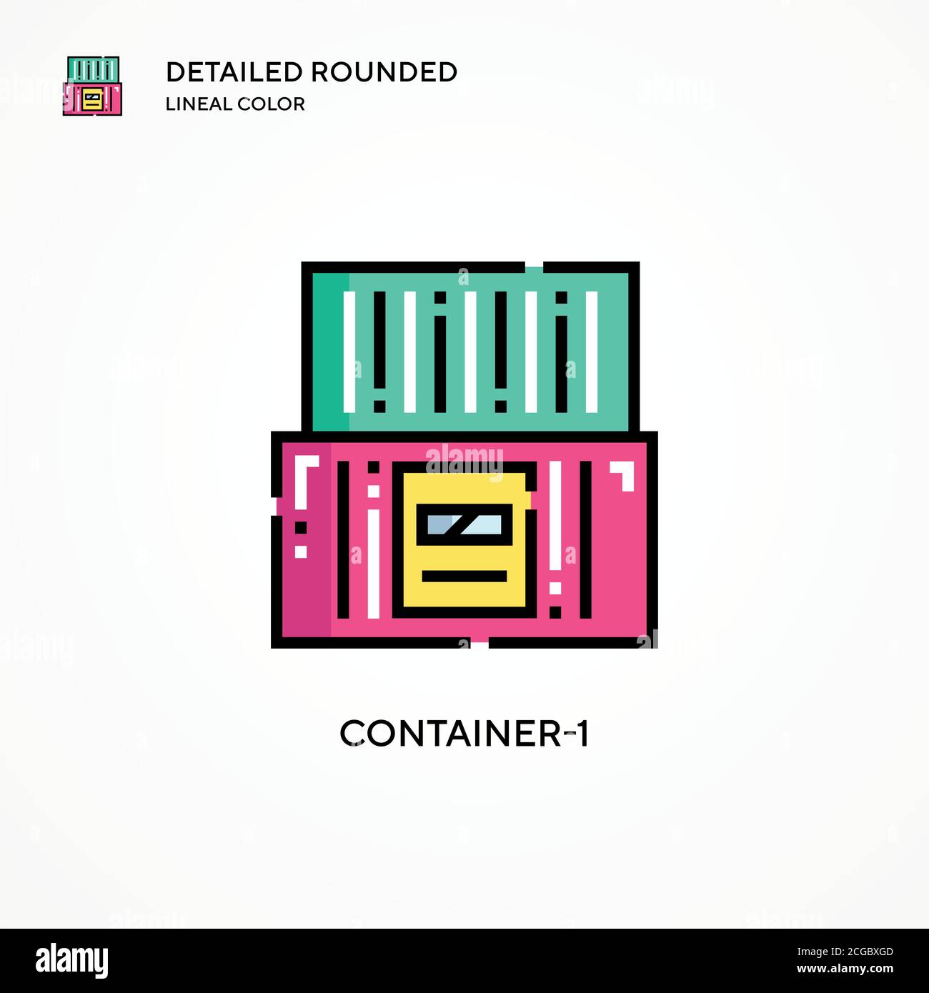 Container-1 vector icon. Modern vector illustration concepts. Easy to ...
