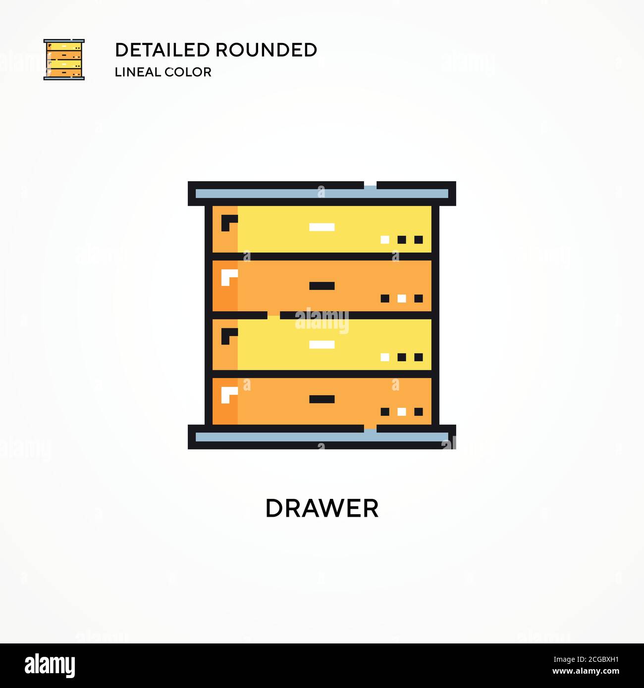 Drawer vector icon. Modern vector illustration concepts. Easy to edit ...