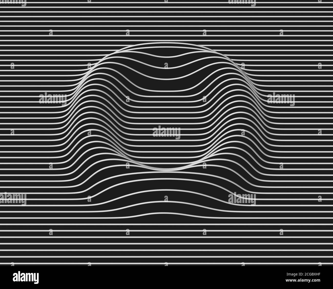 Linear 3d font letter O Stock Photo - Alamy