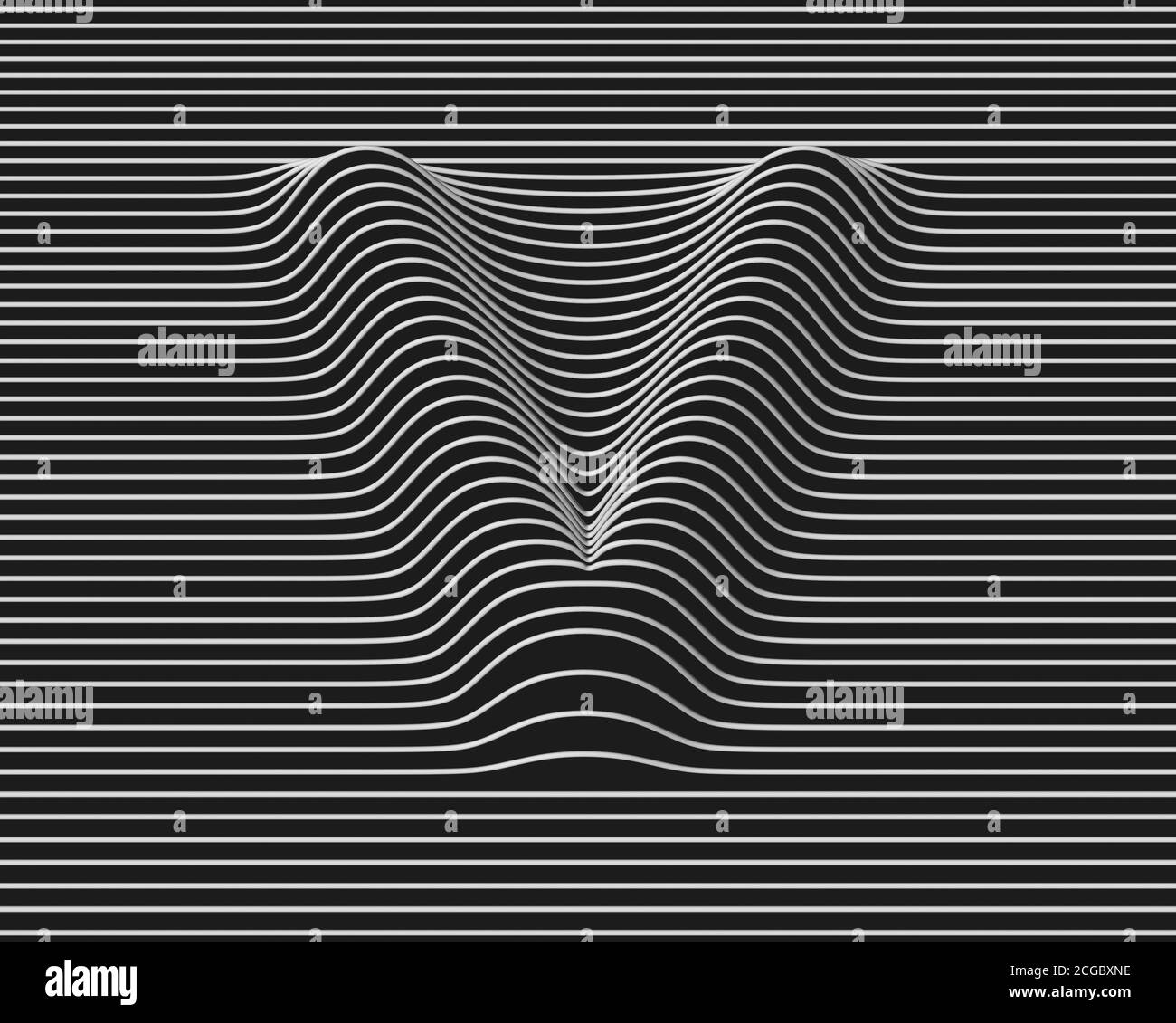 Linear 3d font letter V Stock Photo - Alamy