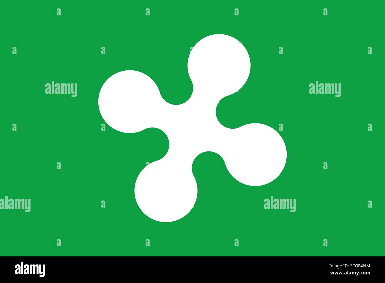 Regional flag of Lombardy in Italy Stock Photo - Alamy