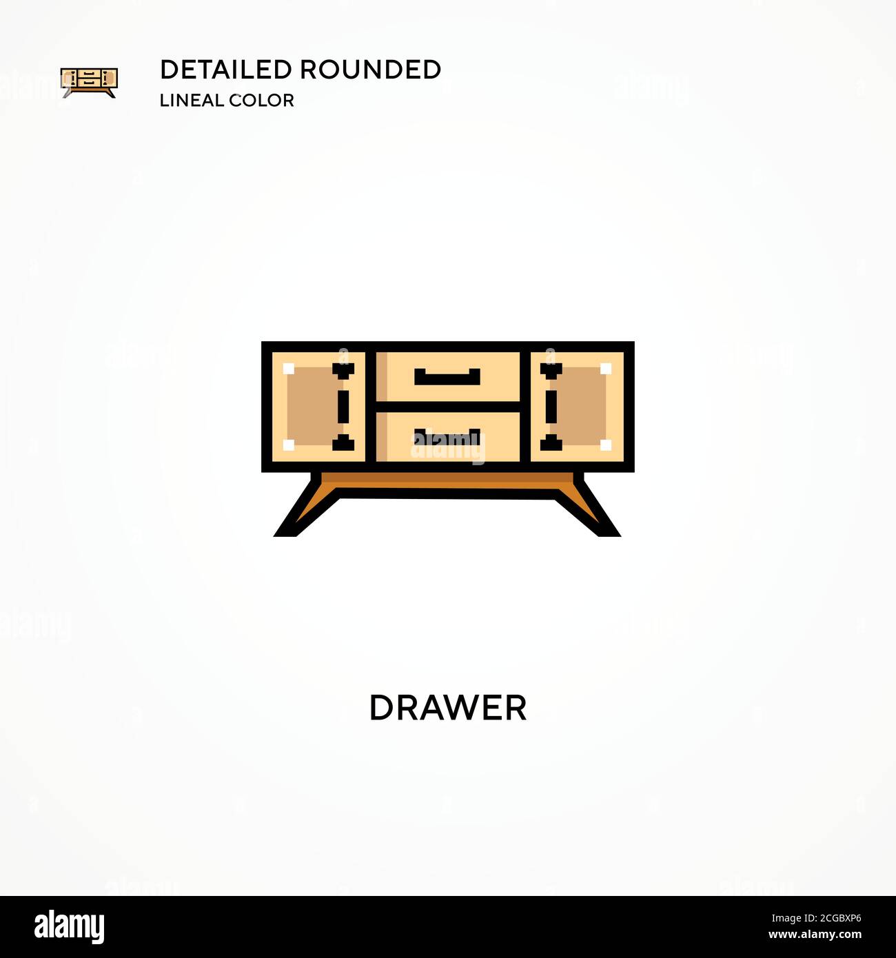 Drawer vector icon. Modern vector illustration concepts. Easy to edit ...