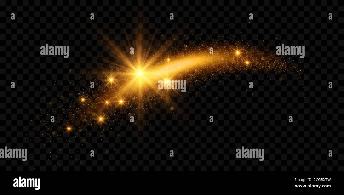 Shiny glittering, magical sparkles, glowing particles. Golden light ...