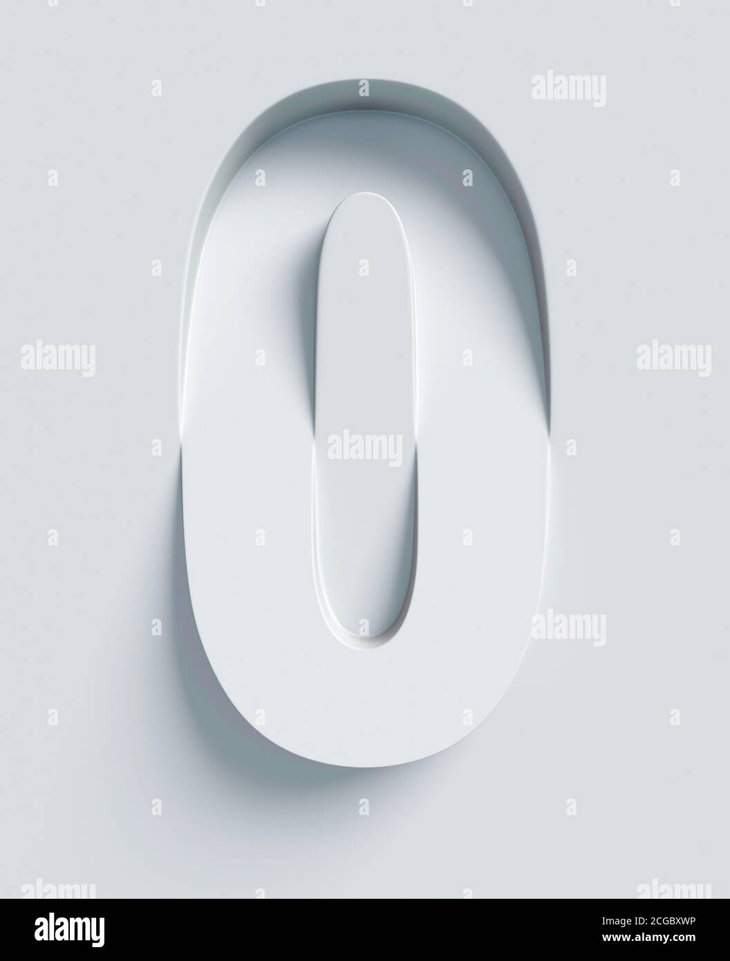 Slanted 3d font engraved and extruded from the surface, letter O Stock ...