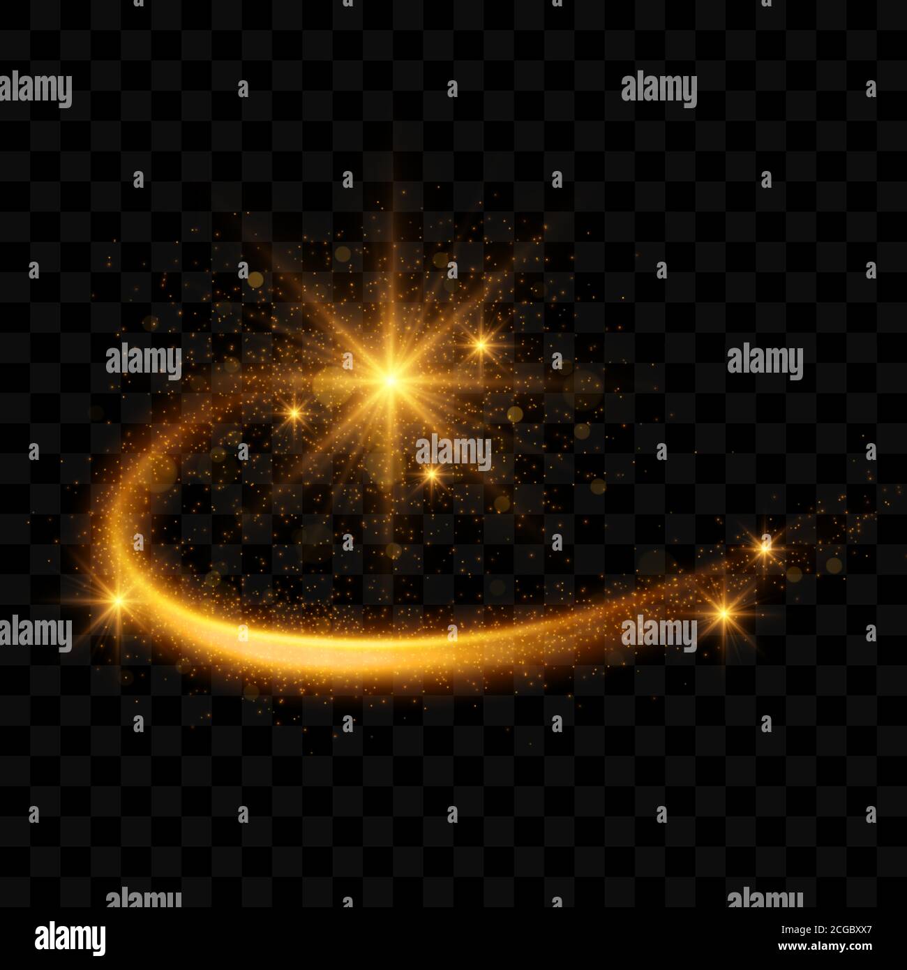 Shiny glittering, magical sparkles, glowing particles. Golden light ...