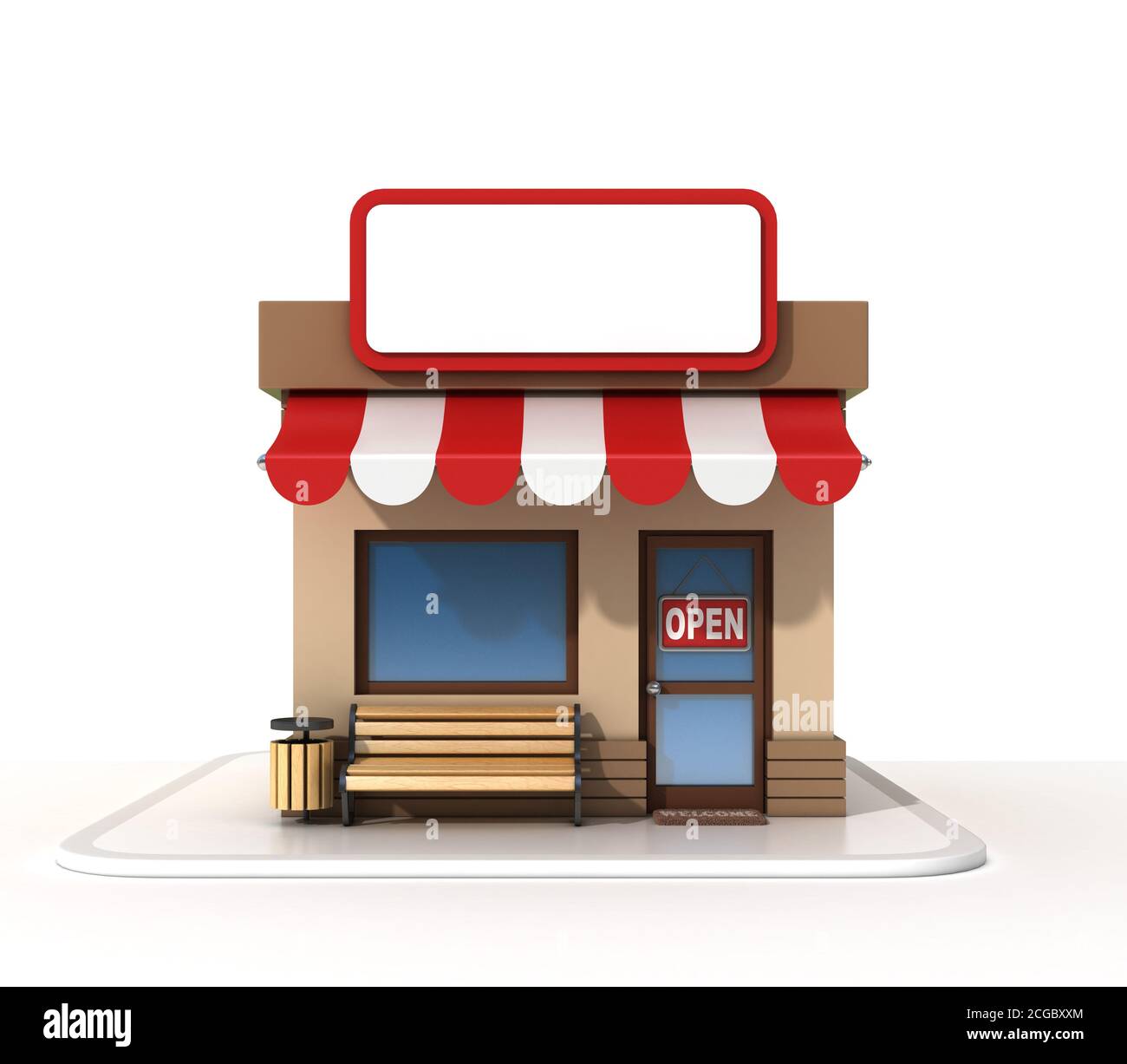 Store with copy space signboard Stock Photo - Alamy