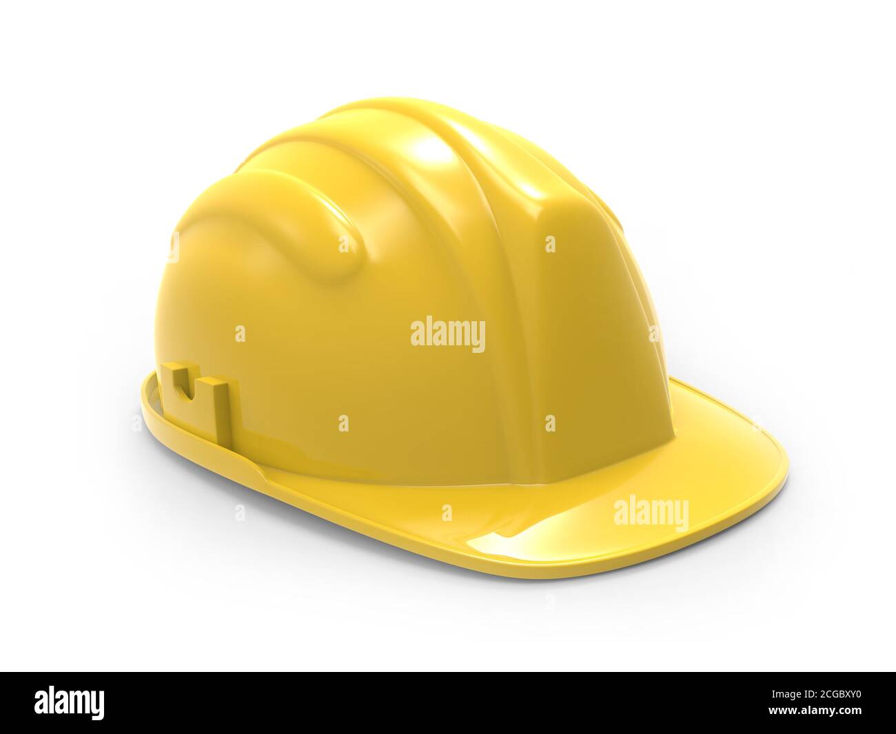 Yellow hard hat 3d illustration Stock Photo - Alamy