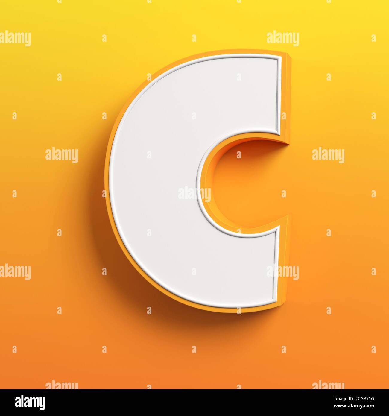 Cartoon 3d font letter C Stock Photo - Alamy