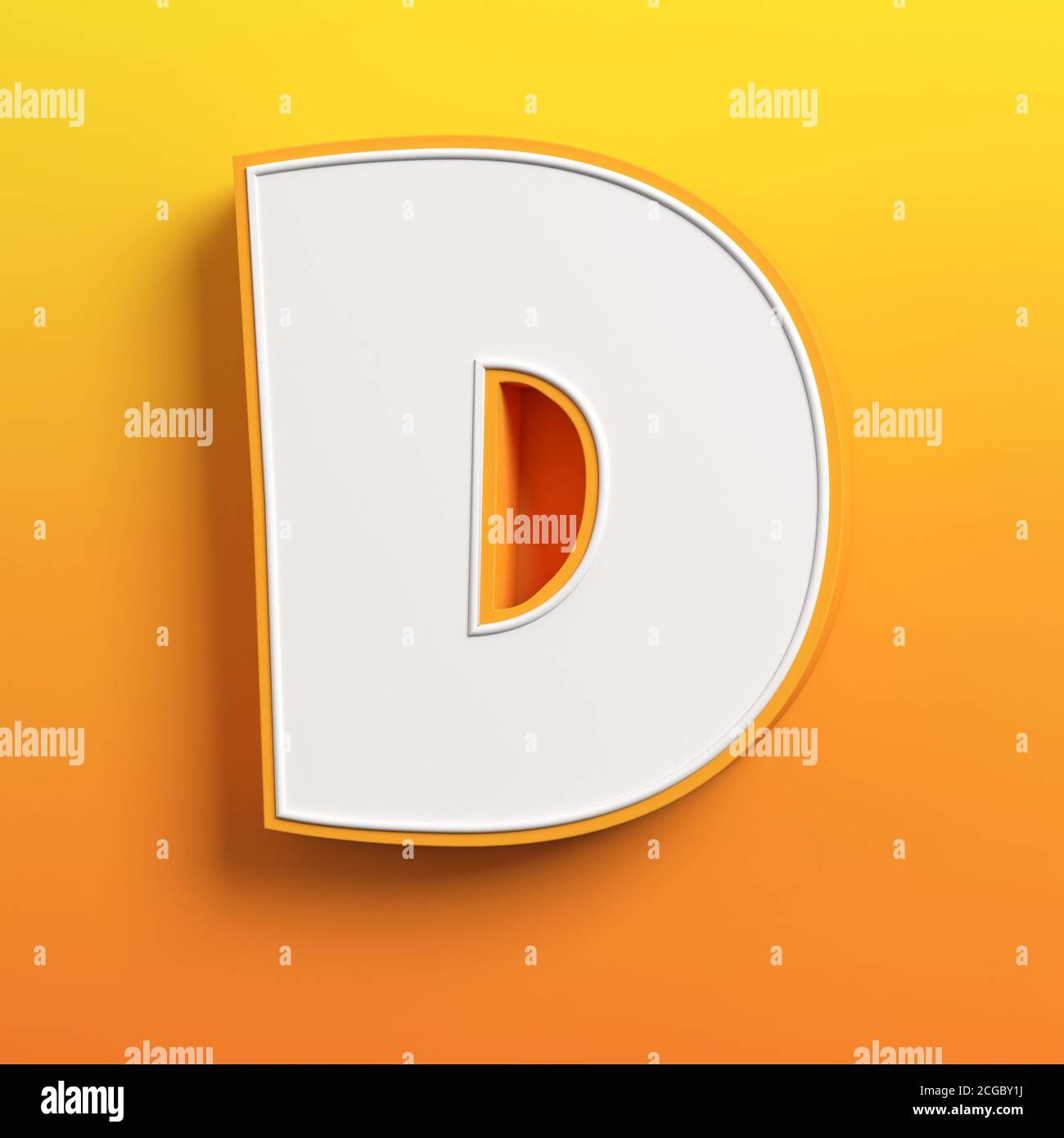 Cartoon 3d font letter D Stock Photo - Alamy