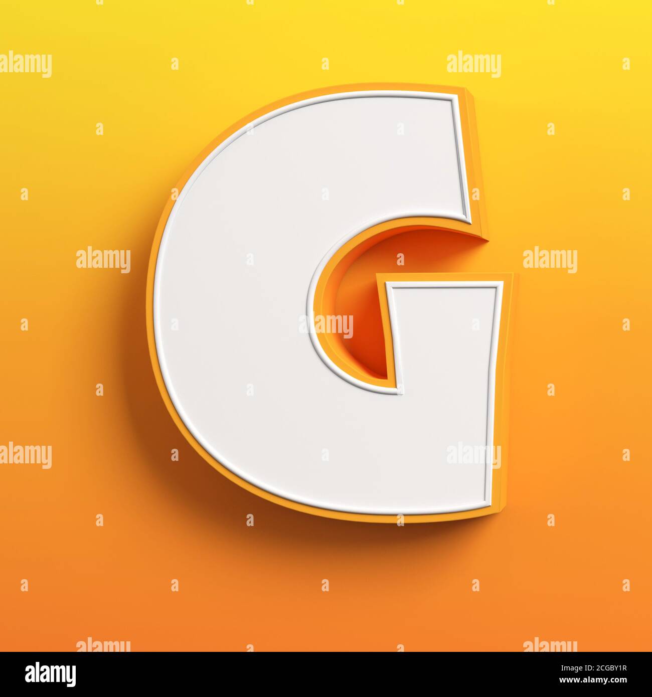 Cartoon 3d font letter G Stock Photo - Alamy
