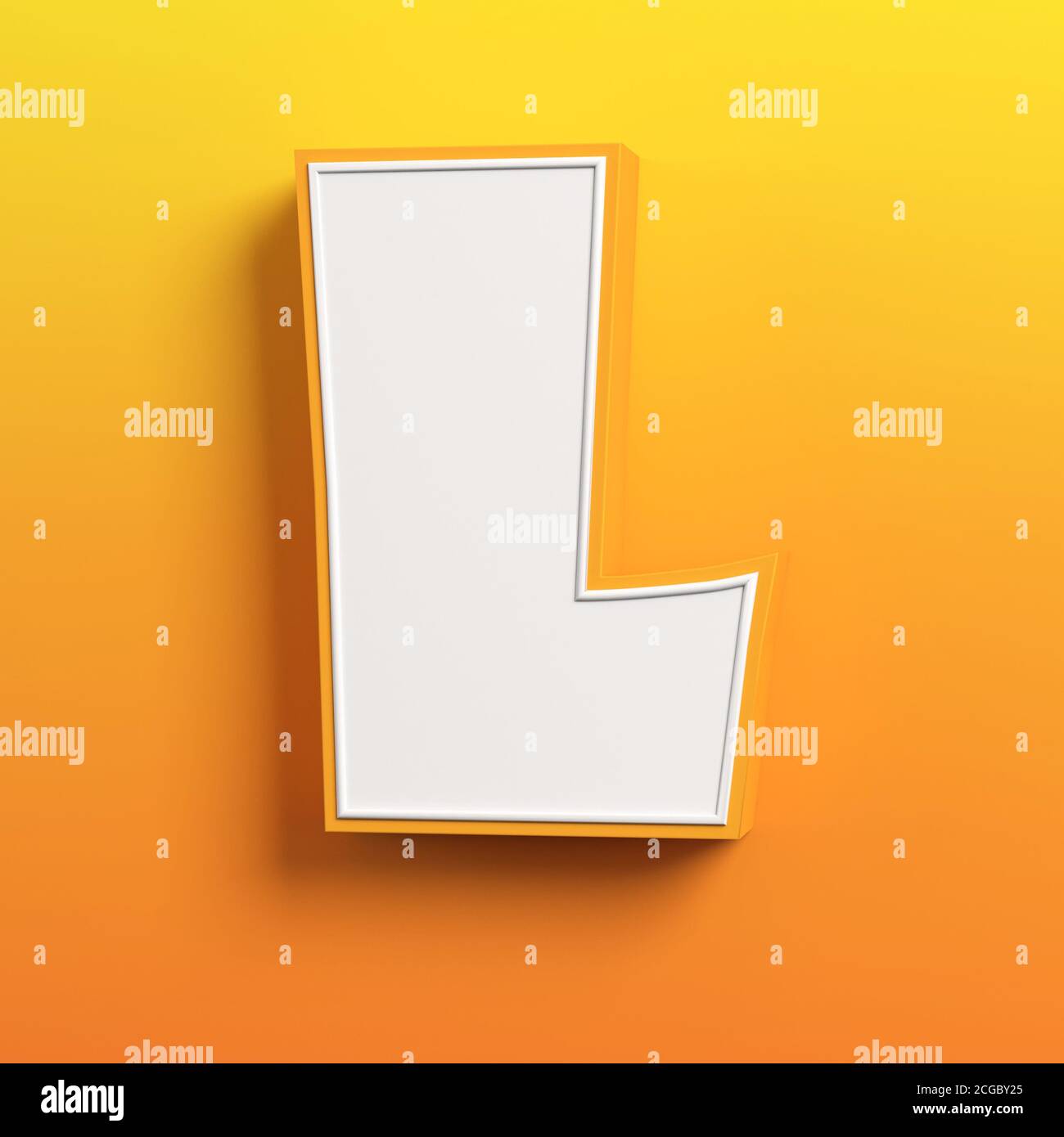 Cartoon 3d font letter L Stock Photo - Alamy