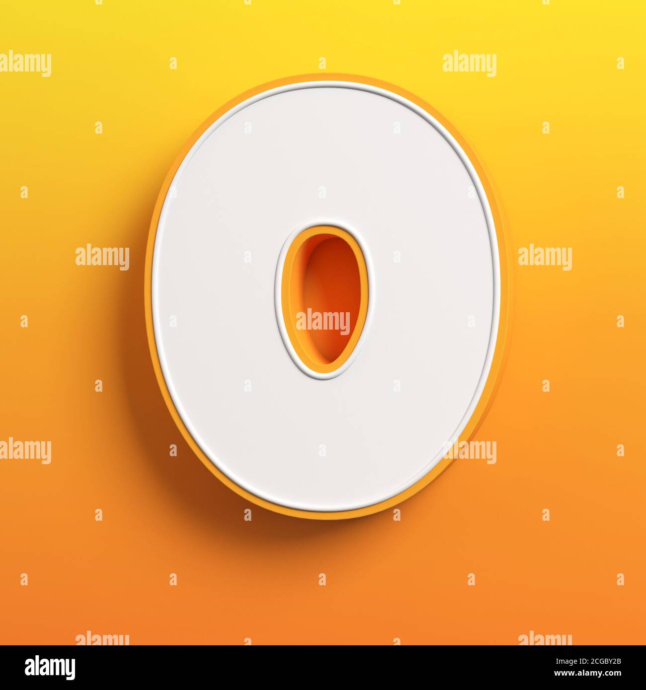 Cartoon 3d font letter O Stock Photo - Alamy