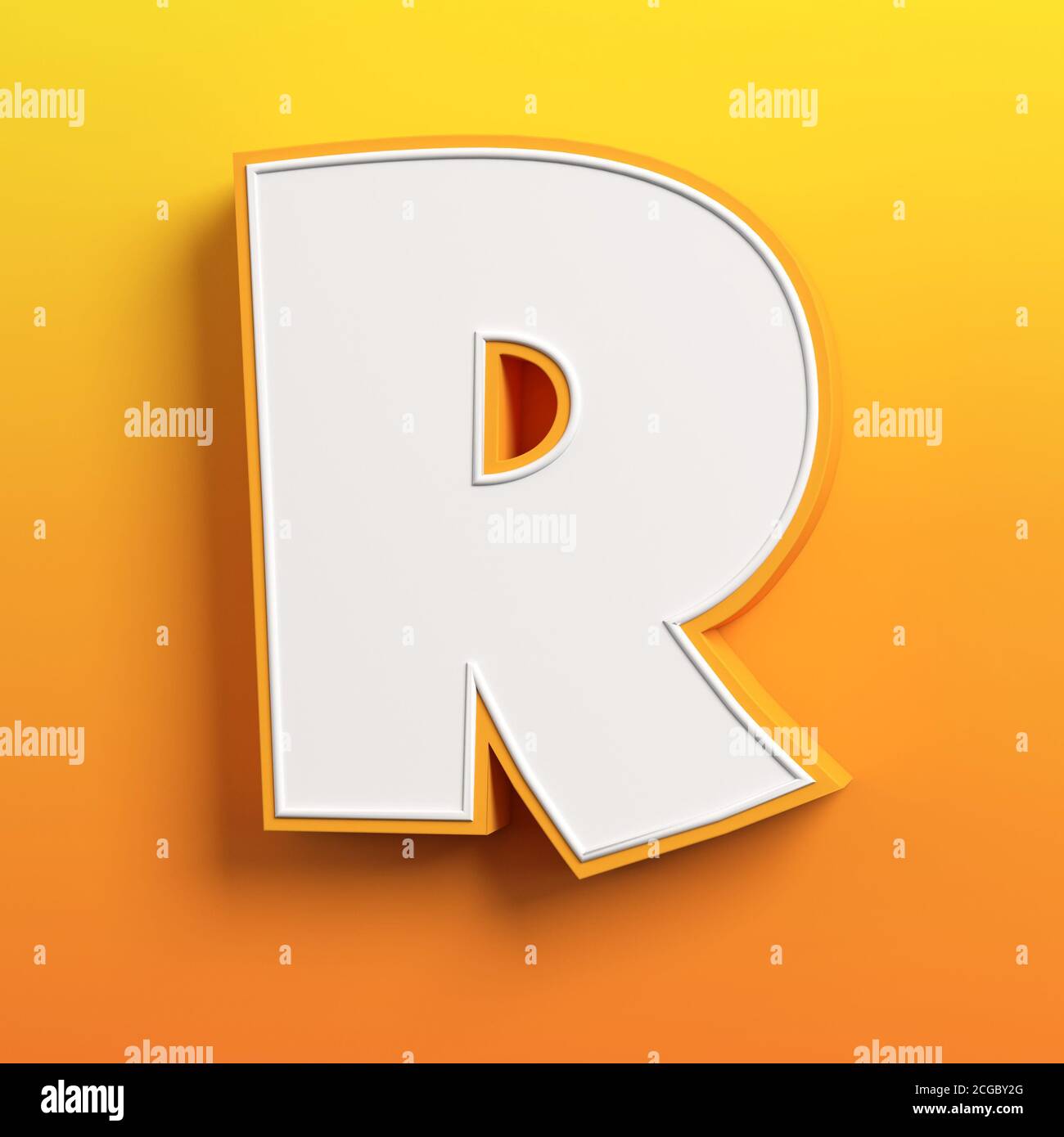 Cartoon 3d font letter R Stock Photo - Alamy